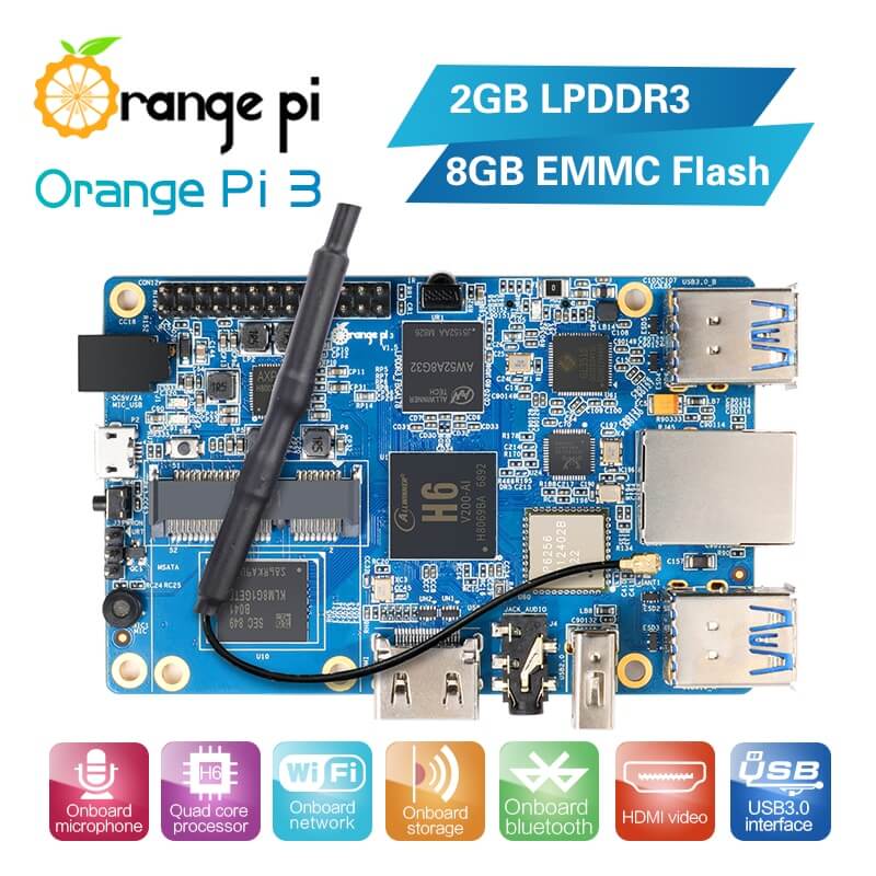 Orange Pi 3 - одноплатный мини ПК с PCIE и USB 3.0 - MicroPi
