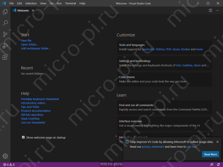 PlatformIO и Visual Studio Code для Arduino/ESP32/K210 - MicroPi